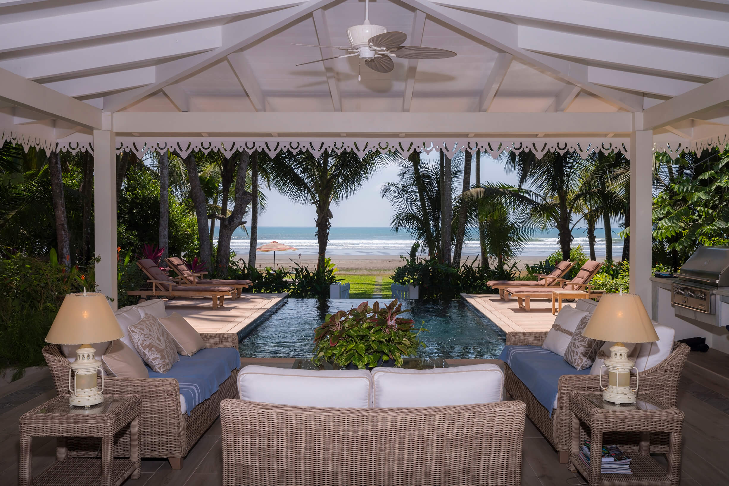 Villa Oceana Outdoor Living Pool Deck Beach View - Costa Rica Villa ...
